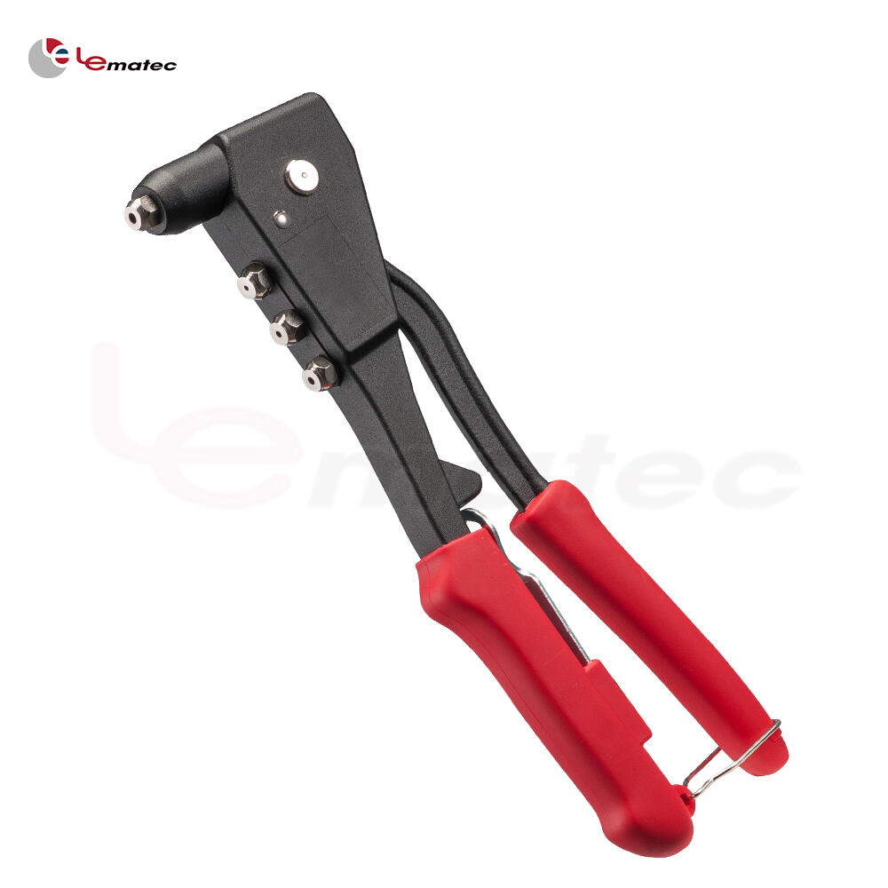 Heavy Duty Hand Riveter Gun Rivet Tool Kit With 4 Nozzle adaptors