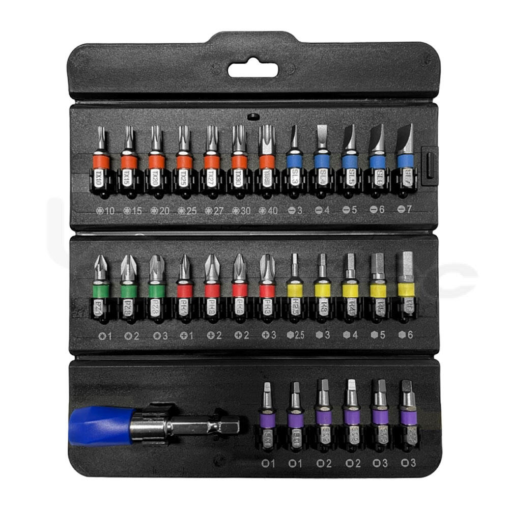 Triangle Folding 1/4" Bit Set with Quick Release Bit Holder