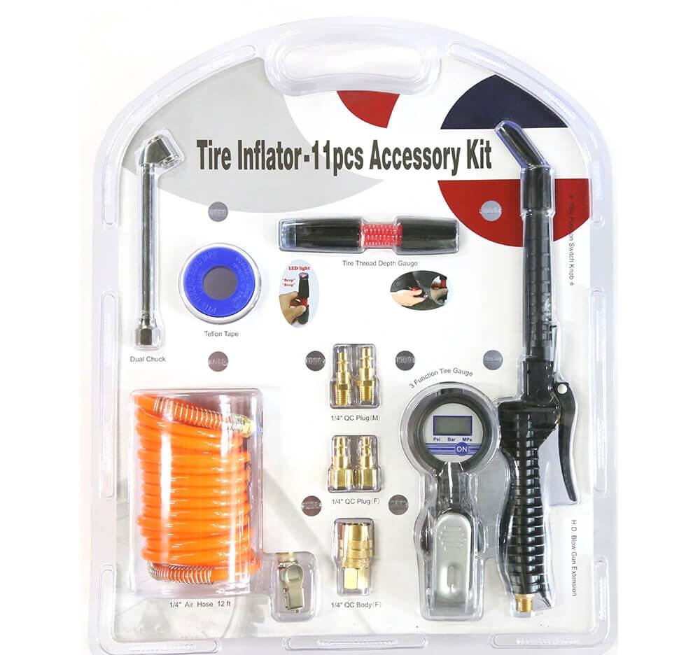 Pneumatic Tools Kits Digital Air Tire Inflator Tread Depth Gauge With ...