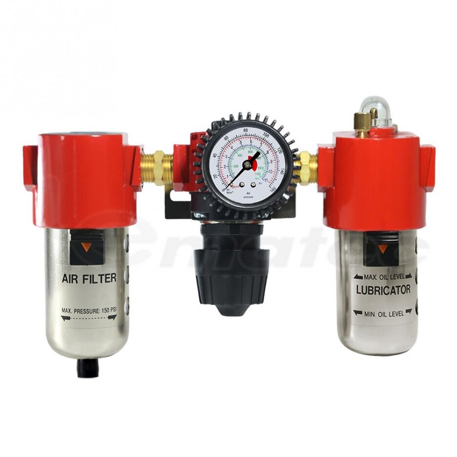 FRL Compressed Air Filter With Pressure Regulator Gauge and Lubricator ...